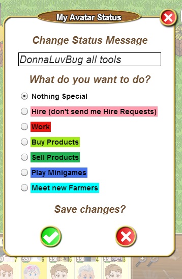 HOW TO CHANGE YOUR STATUS MESSAGE AT THE MARKET :: WOW/FTHF Groups